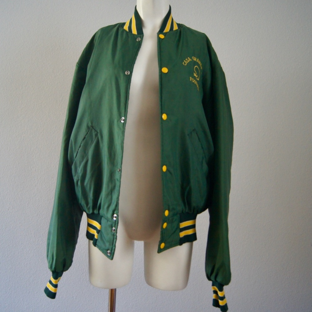 Vintage High School Bomber Jacket Nylon Made In Usa H… - Gem